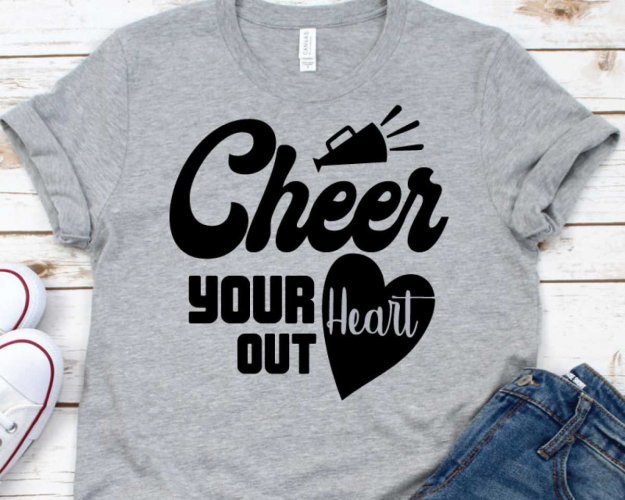 Cheer SVG, SVG, Cheer Your Heart Out, Heart SVG, Cricut Files - Graphic ...