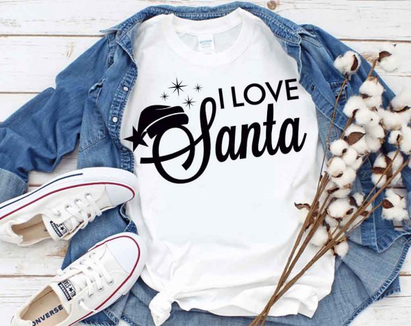 I Love Santa SVG, Merry Christmas SVG, Winter SVG, Holiday SVG, Cricut ...