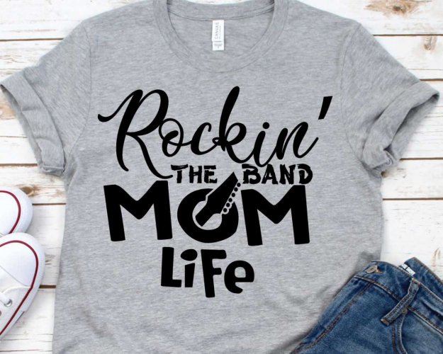 Mom SVG, SVG, Rocking the band mom life, Band SVG, Cricut Files ...