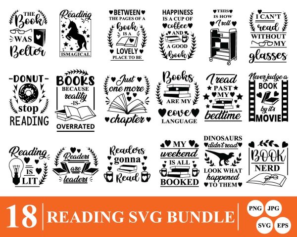 Reading SVG, Reading Is Magical SVG, Happiness Is A Cup Of Coffee And A ...