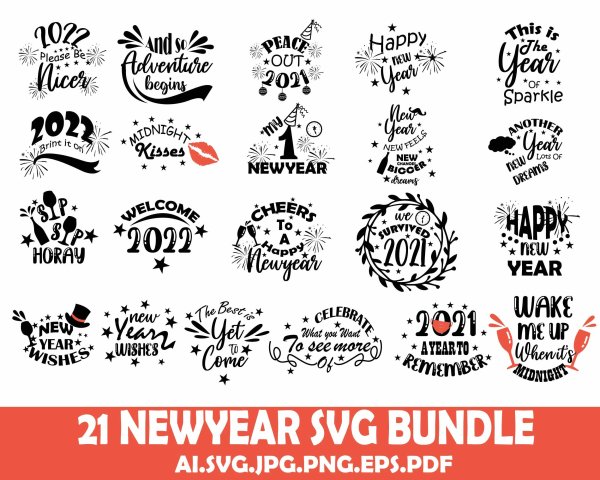 Free New Year 2022 PNG, Happy New Year 2022 SVG, New Year Celebration ...